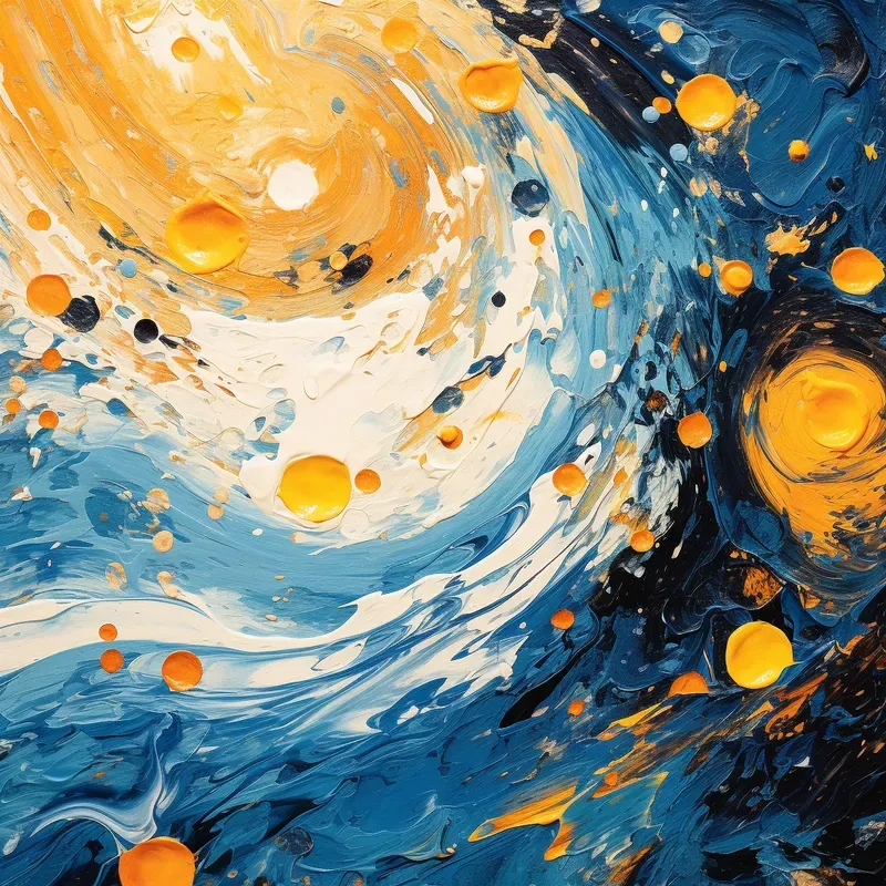 Davinci Pollock Hybrid Abstract Art Midjourney Prompt | PromptBase