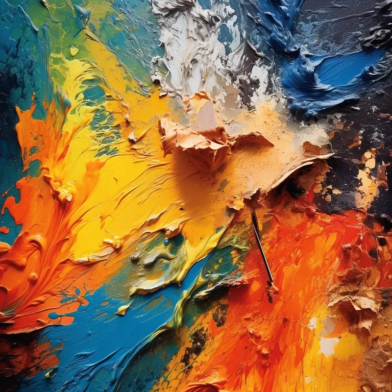 Davinci Pollock Hybrid Abstract Art Midjourney Prompt | PromptBase