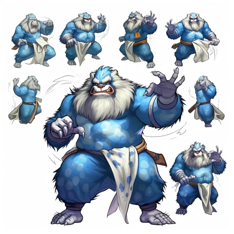 2D Game Character Sheets Midjourney Prompt | PromptBase