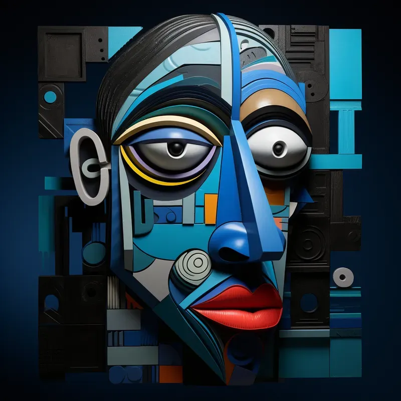 Picasso Cubic Face Paintings Midjourney Prompt | PromptBase