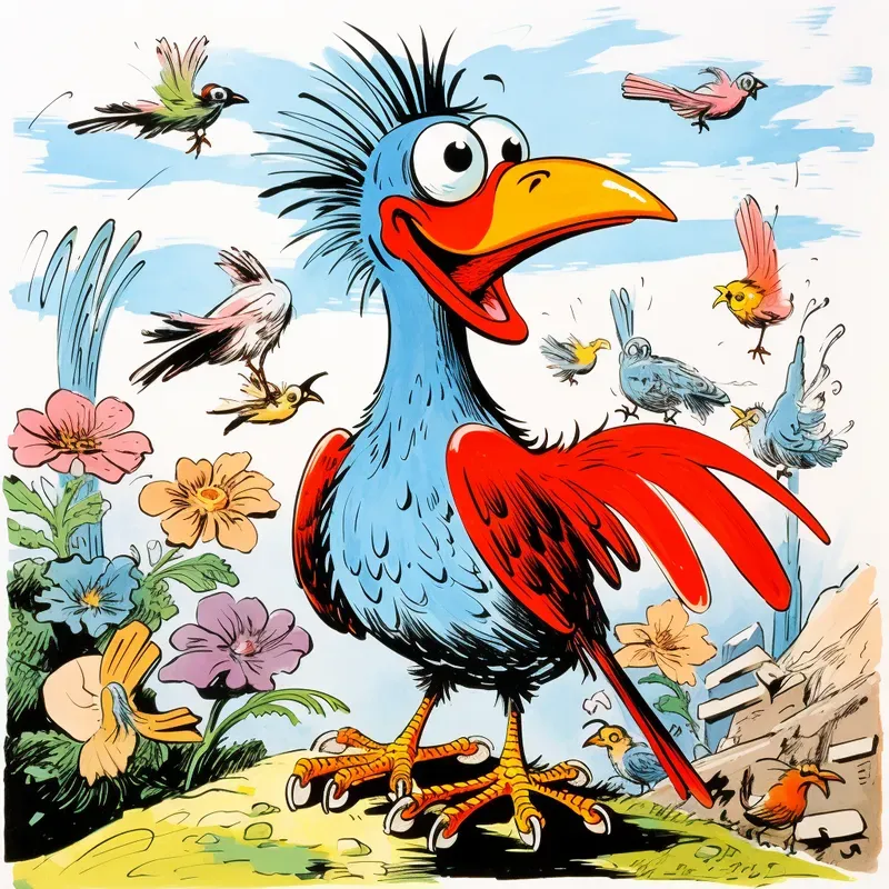 Seuss Uderzo Fusion Cartoons Art Midjourney Prompt | PromptBase