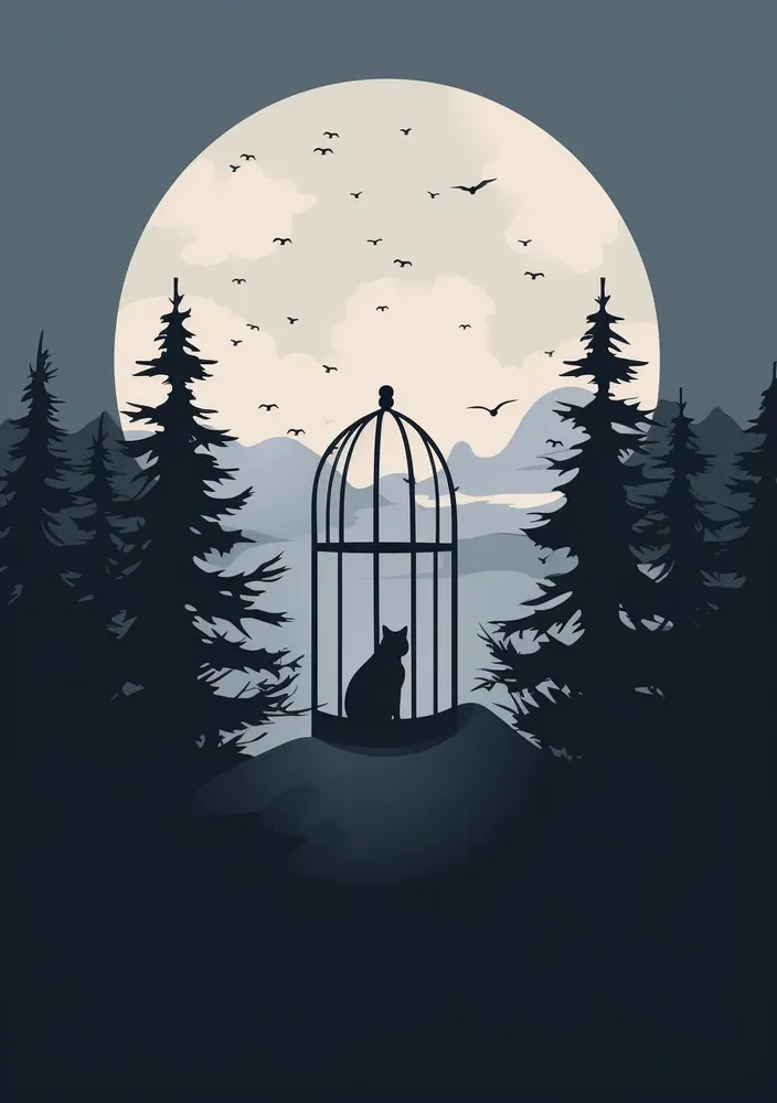 Monochromatic Minimal Book Cover Art Midjourney Prompt | PromptBase