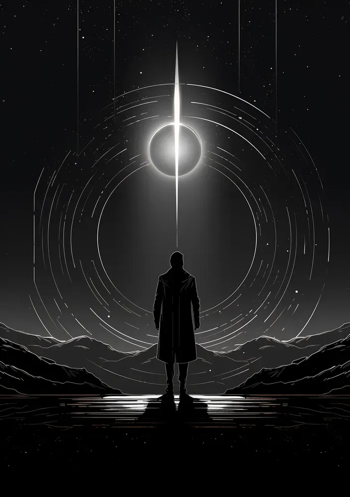 Monochromatic Minimal Book Cover Art Midjourney Prompt | PromptBase