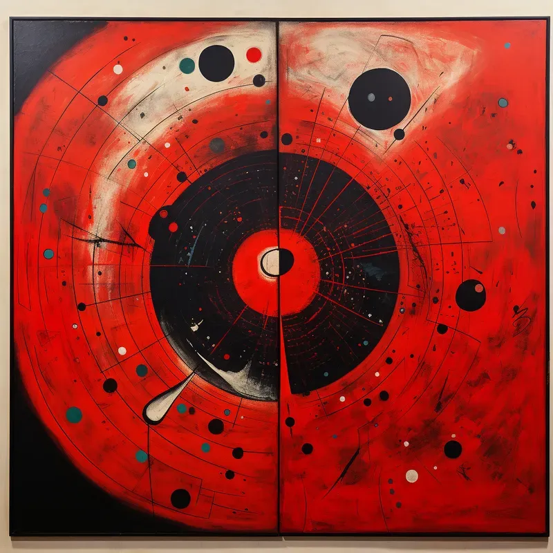 Miro Surrealism Biomorphic Fusion Art Midjourney Prompt | PromptBase