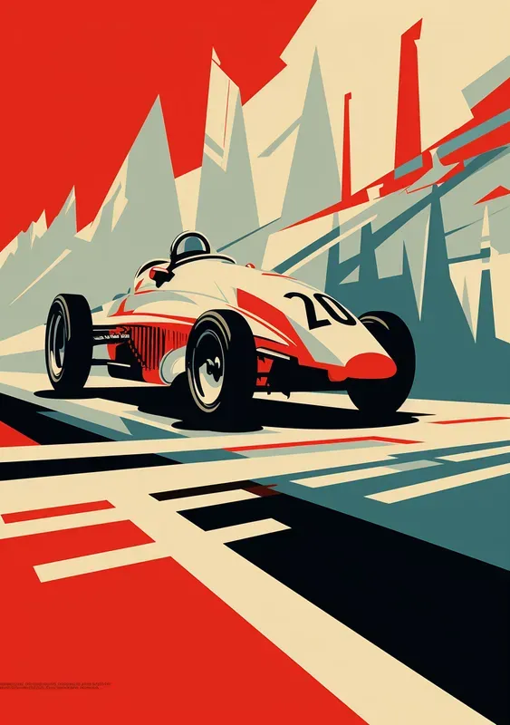 Constructivism Vintage Racing Posters Midjourney Prompt | PromptBase