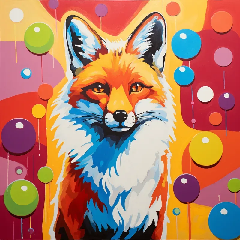 Dramatic Pop Art Animal Paintings Midjourney Prompt | PromptBase