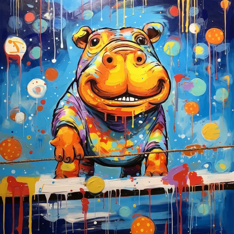 Dramatic Pop Art Animal Paintings Midjourney Prompt | PromptBase