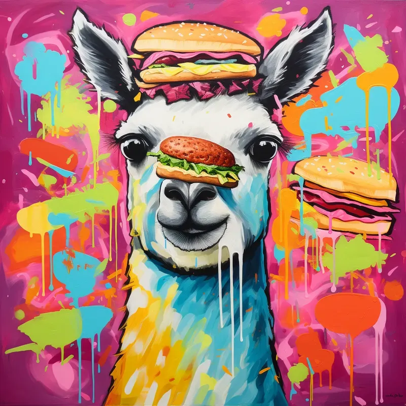 Dramatic Pop Art Animal Paintings Midjourney Prompt | PromptBase