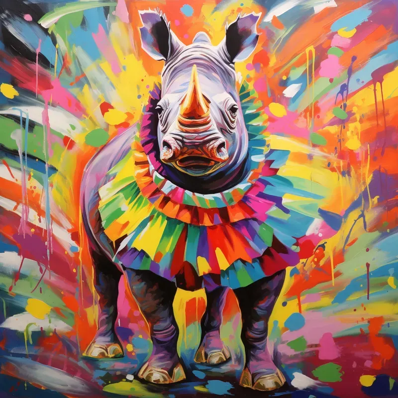 Dramatic Pop Art Animal Paintings Midjourney Prompt | PromptBase