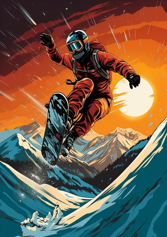Extreme Sports Event Poster Flyer Art Midjourney Prompt | PromptBase
