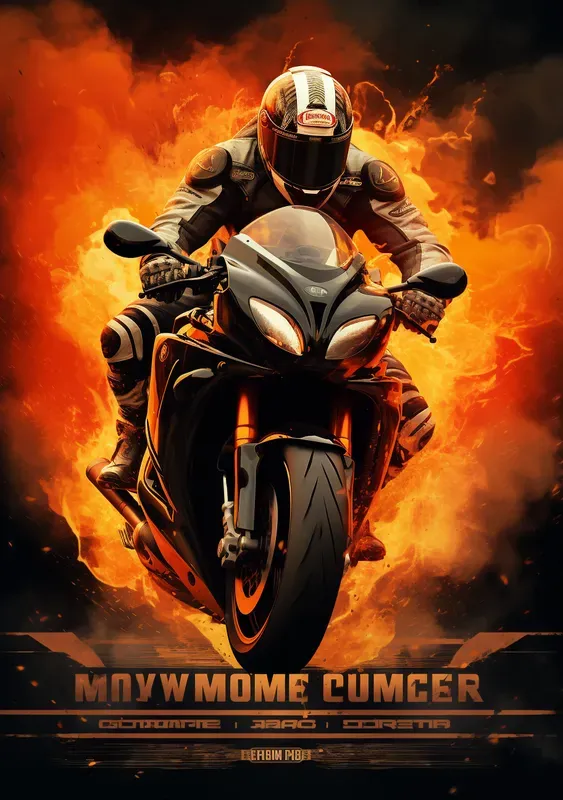 High Octane Motorsport Event Poster Art Midjourney Prompt | PromptBase