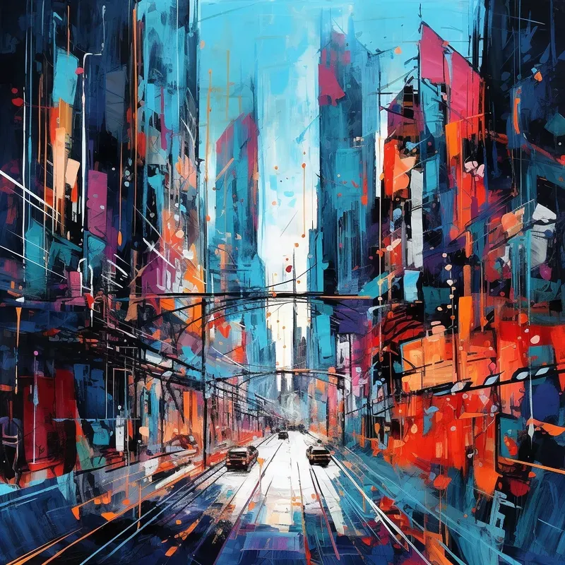 Urban Street Expressionism Illustrations Midjourney Prompt | PromptBase