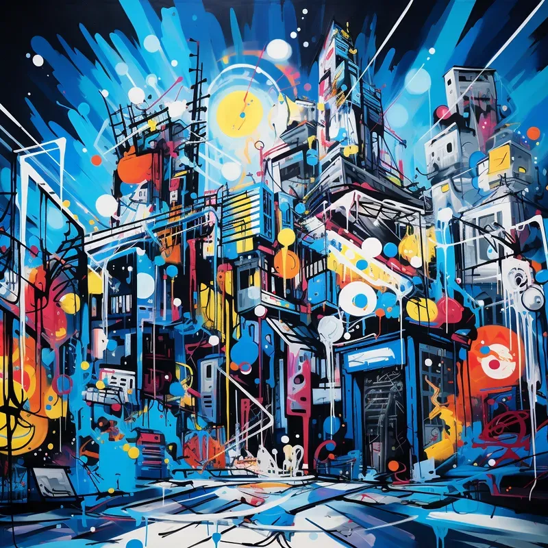 Urban Street Expressionism Illustrations Midjourney Prompt | PromptBase