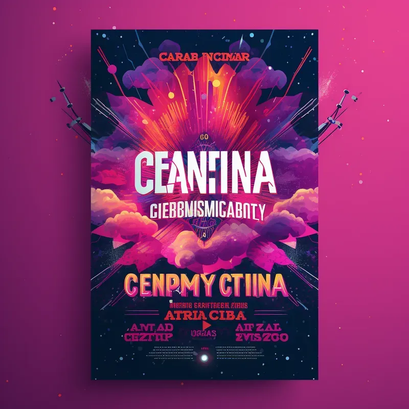 Mega Party Music Flyer Design Mockups Midjourney Prompt | PromptBase