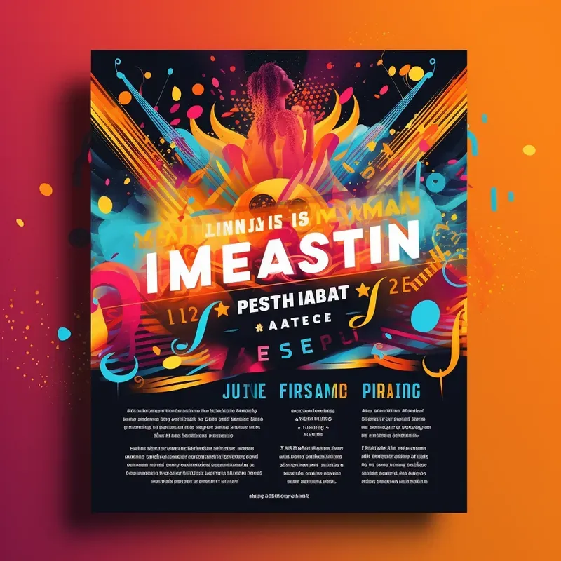 Mega Party Music Flyer Design Mockups Midjourney Prompt | PromptBase