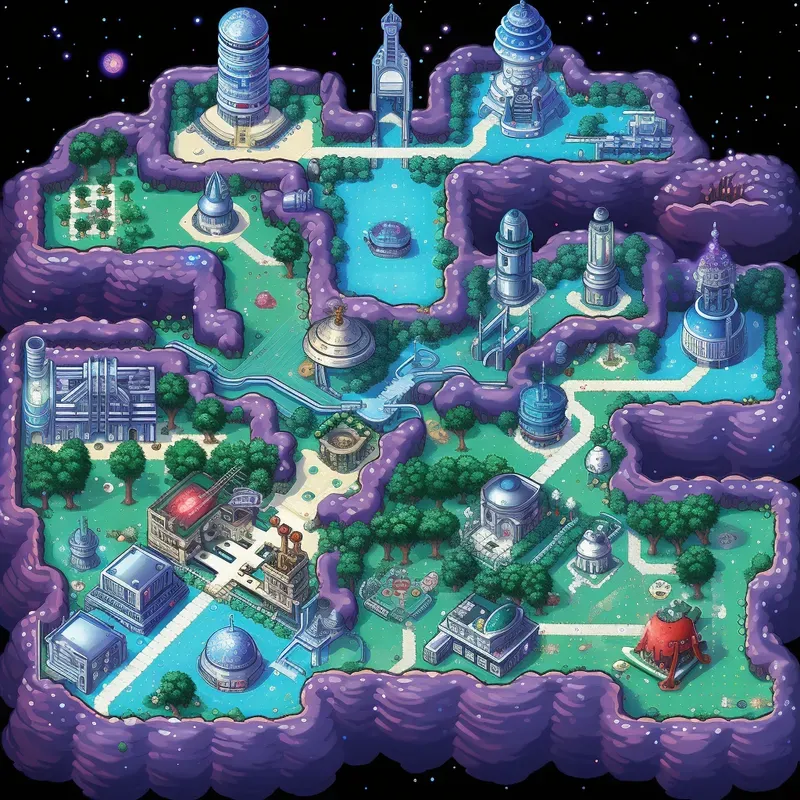 RPG Retro Gaming Inspired Backgrounds Midjourney Prompt | PromptBase