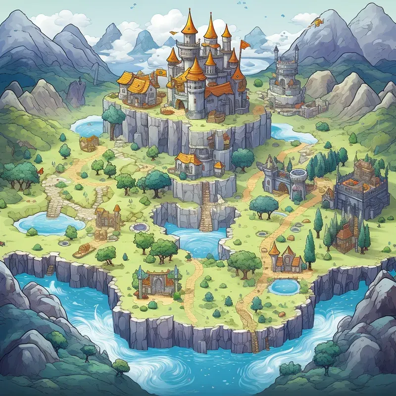 RPG Retro Gaming Inspired Backgrounds Midjourney Prompt | PromptBase