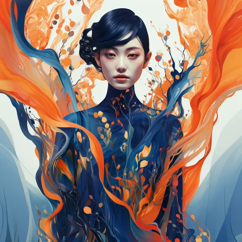 Abstract Glitch Ethereal Fluidity Art Midjourney Prompt | PromptBase