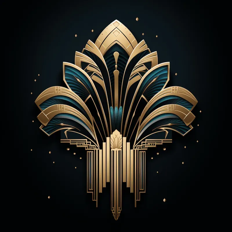 Art Deco Glamourabstract Logos Elevate Midjourney Prompt | PromptBase