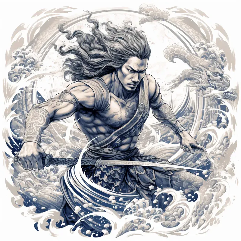 Bali Ink Traditional Painting Art Style Midjourney Prompt | PromptBase