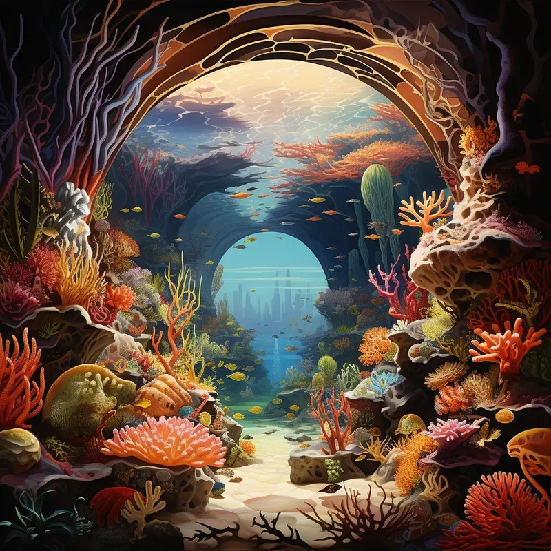 Underwater Surrealism Dali Fusion Art Midjourney Prompt | PromptBase