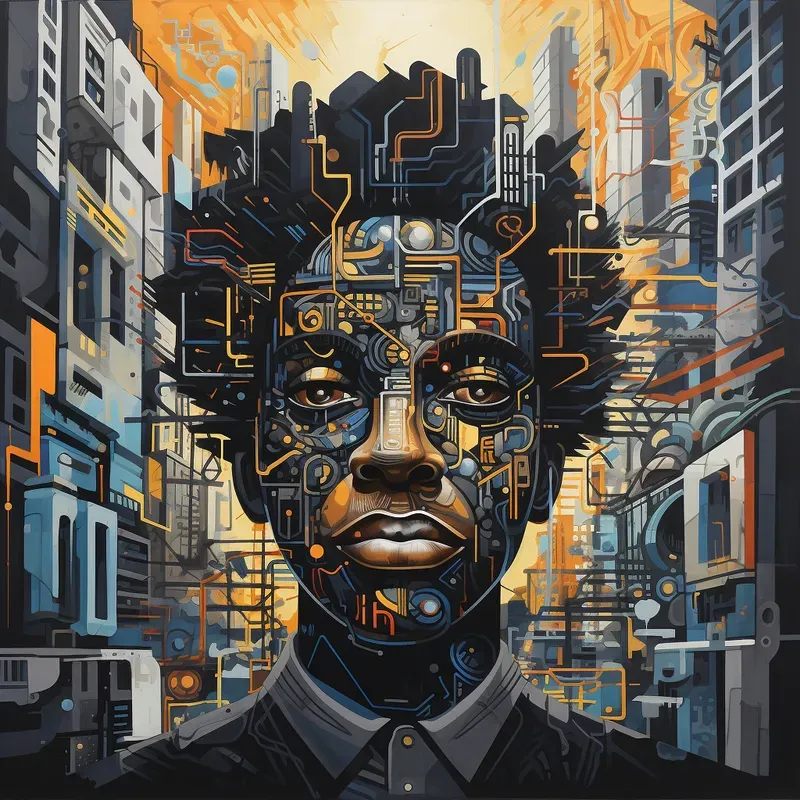 HDid Basquiat Hybrid Fusion Art Paints Midjourney Prompt | PromptBase