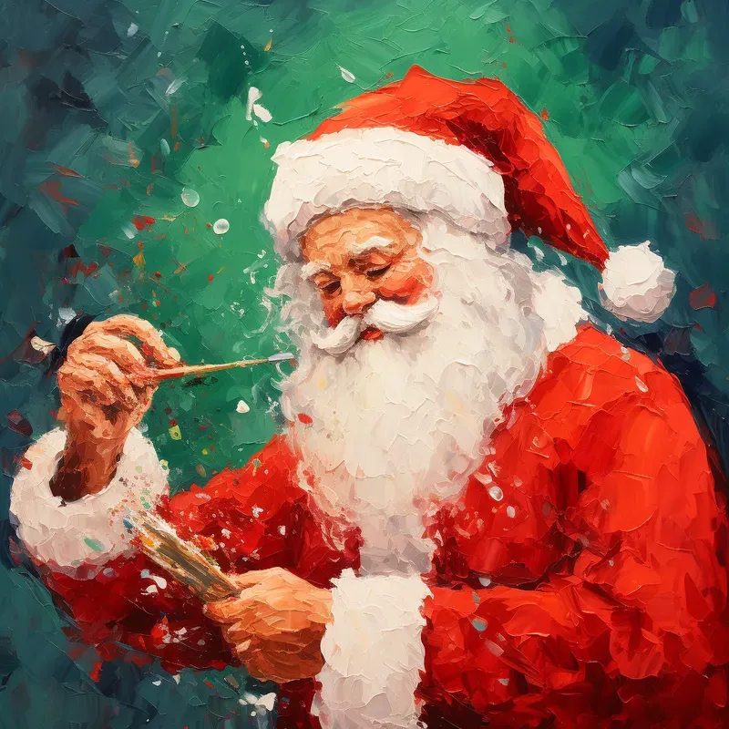 Impressionist Vibrant Christmas Paintings Midjourney Prompt | PromptBase