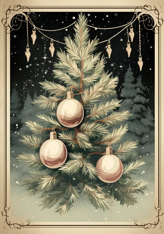 Victorian Christmas Poster Cards Midjourney Prompt | PromptBase