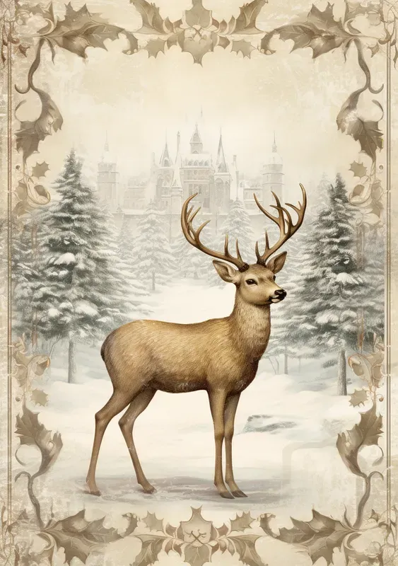 Victorian Christmas Poster Cards Midjourney Prompt | PromptBase