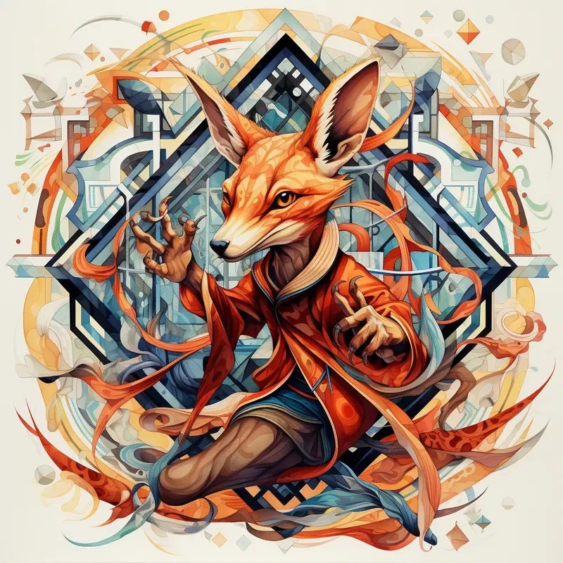 Escher And Zed1 Epic Fusion Art Midjourney Prompt | PromptBase