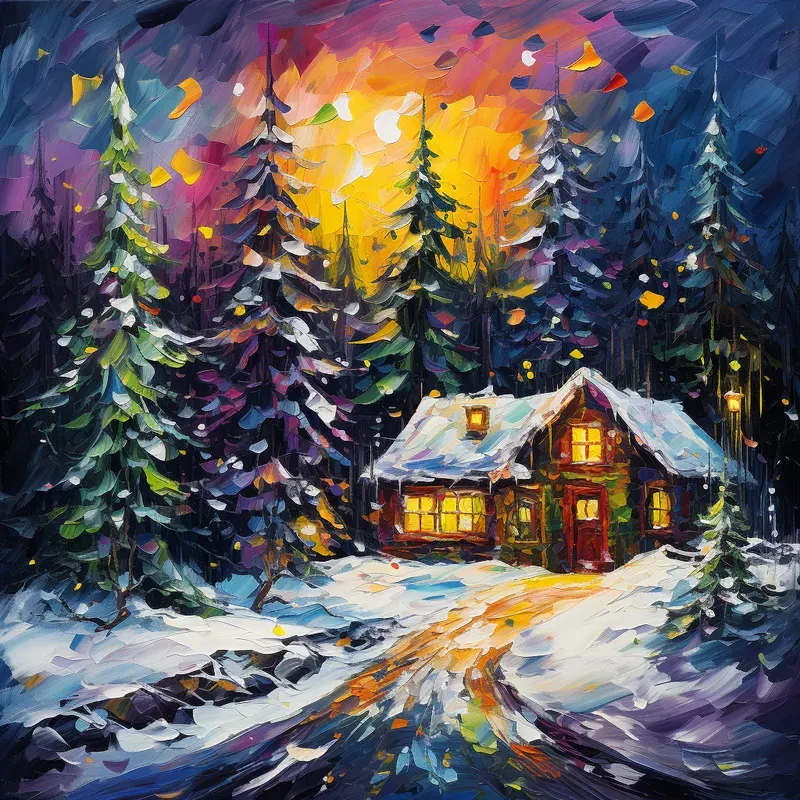 Impressionist Christmas Pop Poster Art Midjourney Prompt | PromptBase