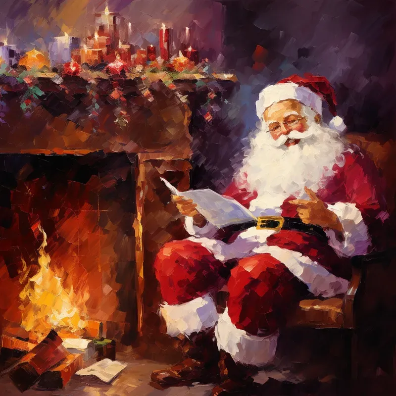 Impressionist Christmas Pop Poster Art Midjourney Prompt | PromptBase