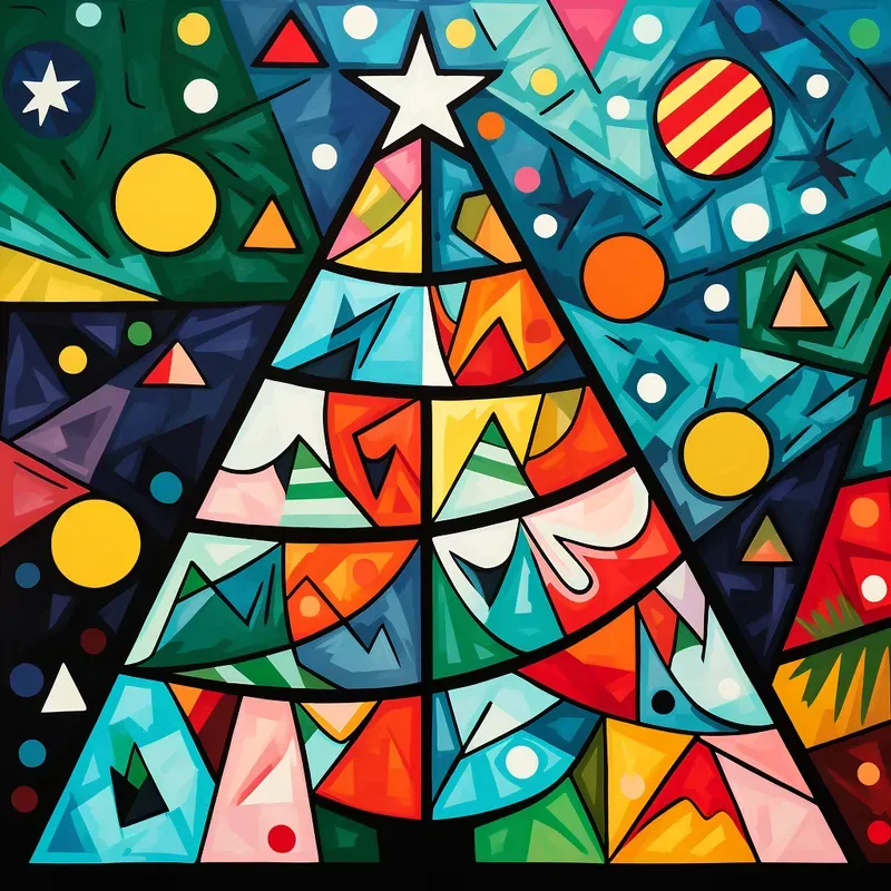 Picasso Christmas Paintings Art Midjourney Prompt | PromptBase
