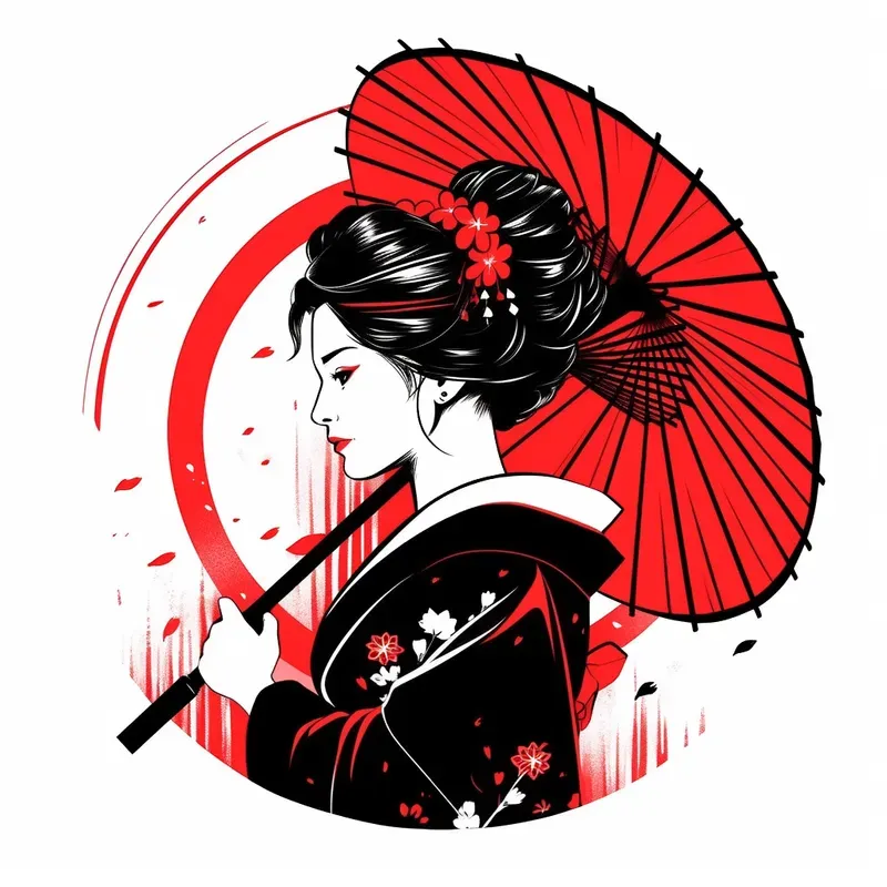 Japanese Ink Style Avatar Pfp Pictures Midjourney Prompt | PromptBase