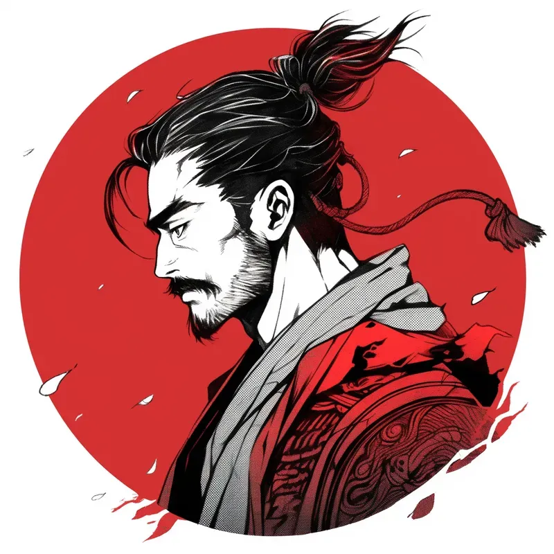 Japanese Ink Style Avatar Pfp Pictures Midjourney Prompt | PromptBase