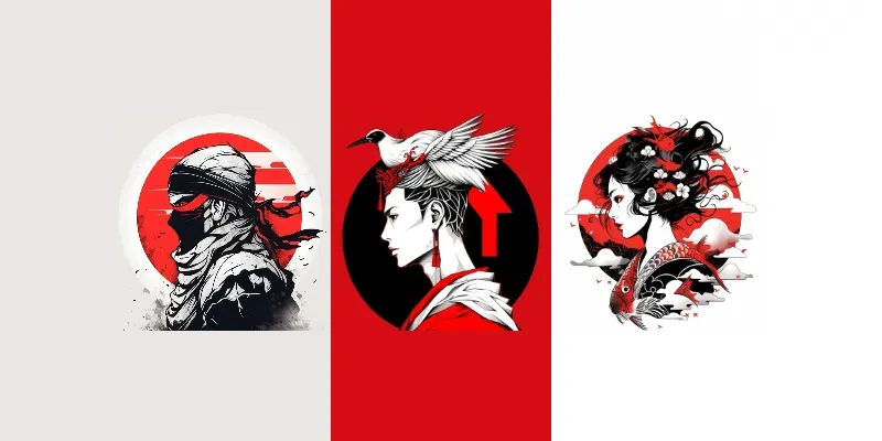 Japanese Ink Style Avatar Pfp Pictures Midjourney Prompt | PromptBase