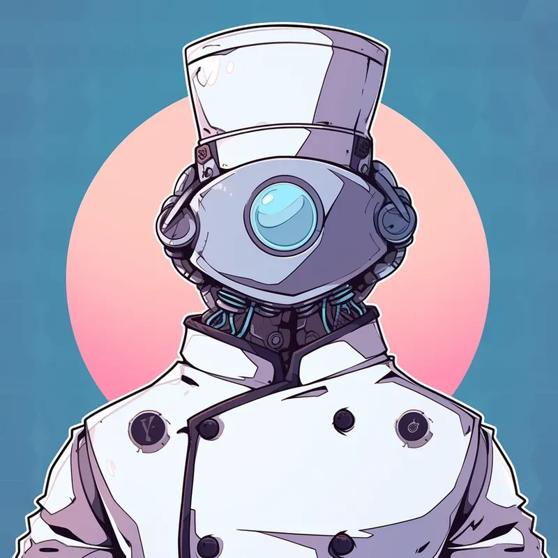 Robotic Doodle Hero Avatar Pfp NFT Art Midjourney Prompt | PromptBase