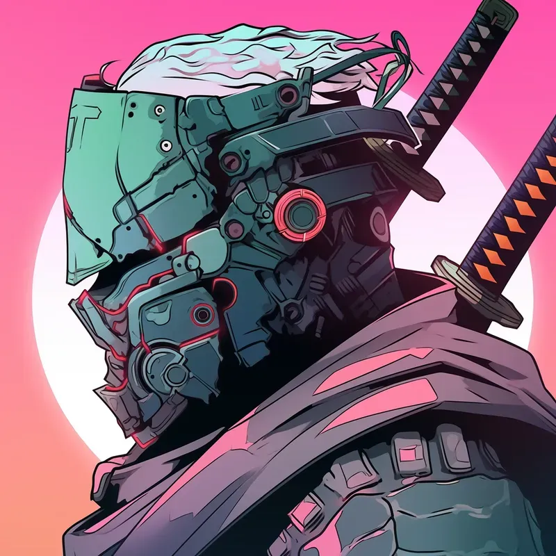 Robotic Doodle Hero Avatar Pfp NFT Art Midjourney Prompt | PromptBase