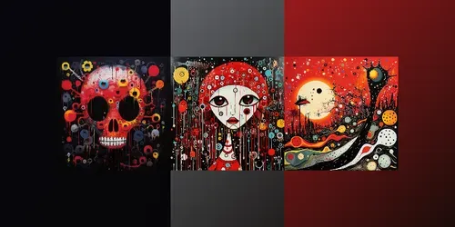 Escher And Miro Silly Fusion Art Midjourney Prompt | PromptBase