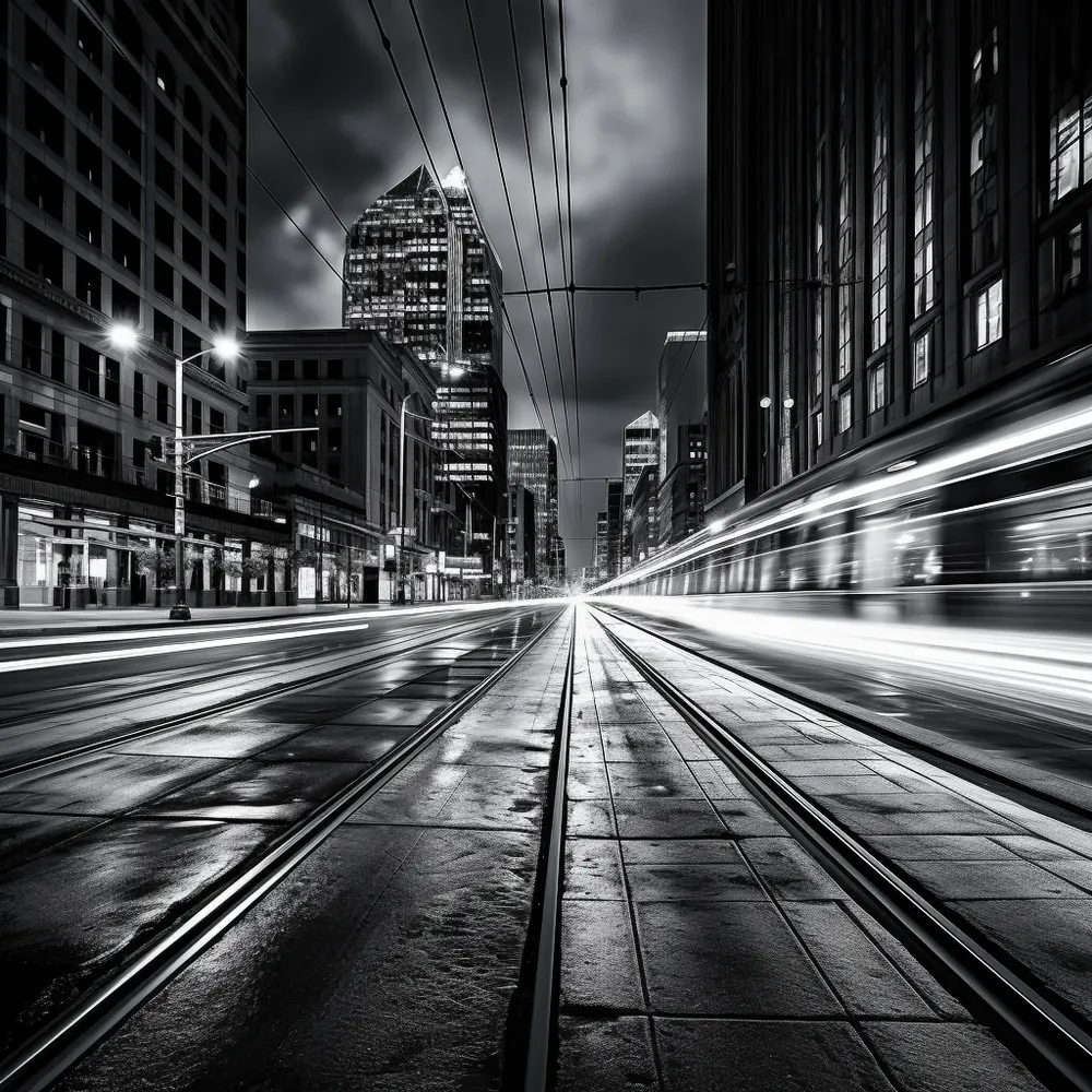 Monochrome HDr Urban Photographs Midjourney Prompt | PromptBase