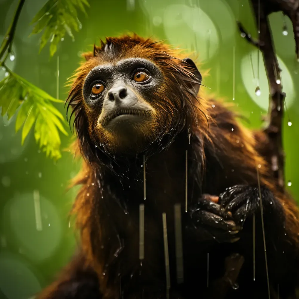 HDr Wild Rain Jungle Animals Photographs Midjourney Prompt | PromptBase