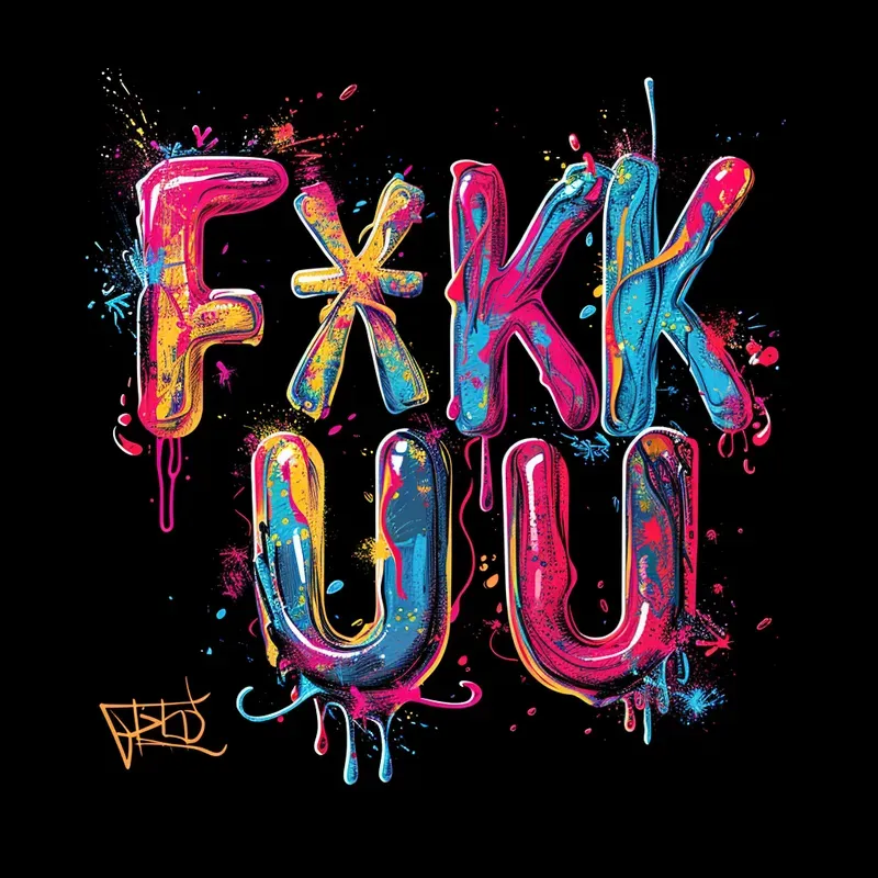 Impactful Graffiti Style Custom Texts Midjourney Prompt | PromptBase