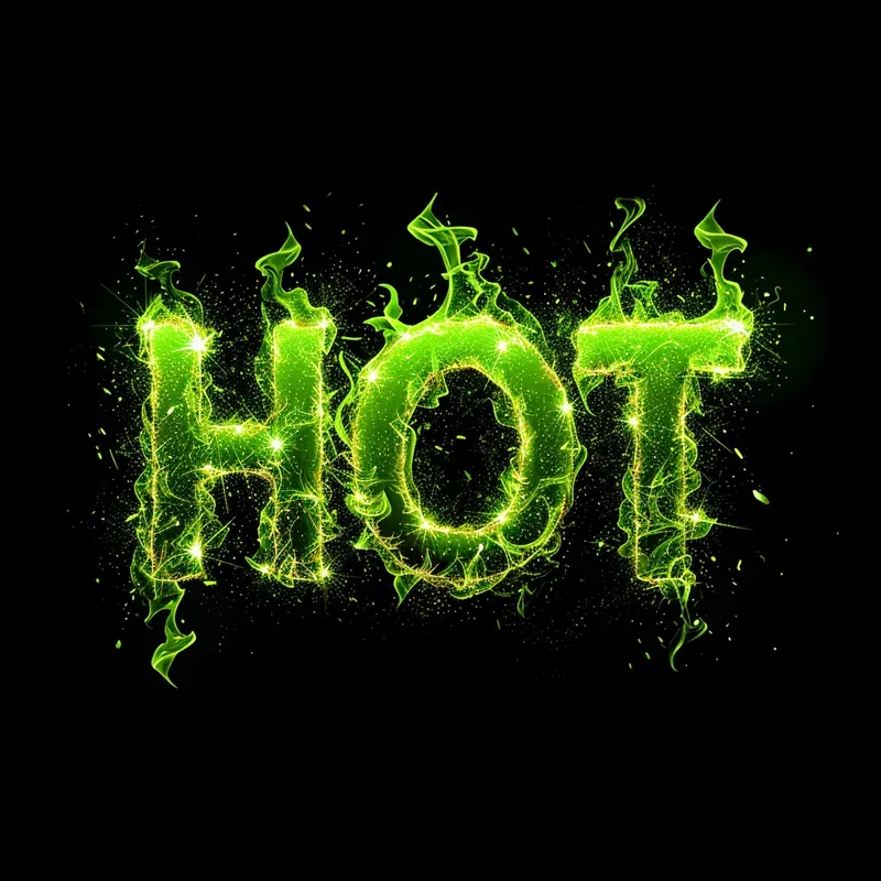 Green Fluo Flaming Custom Text V6 Art Midjourney Prompt | PromptBase
