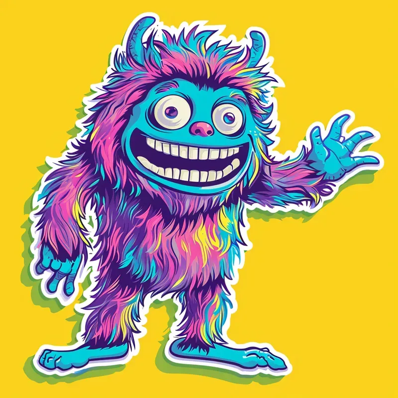 Hyper Cool Monster Stickers Midjourney Prompt | PromptBase