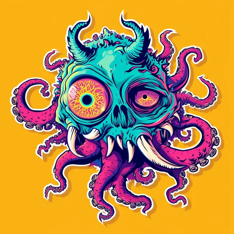 Hyper Cool Monster Stickers Midjourney Prompt | PromptBase