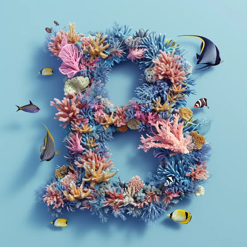 Coral Reef Made Text Fonts Midjourney Prompt | PromptBase