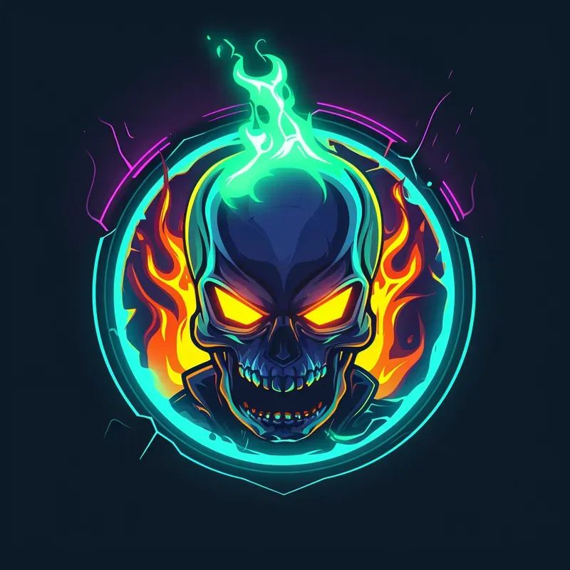 Impact Circular Gaming Mascotte Logo Art Midjourney Prompt | PromptBase