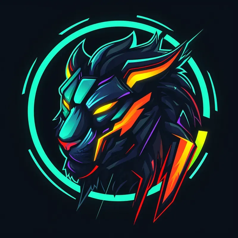 Impact Circular Gaming Mascotte Logo Art Midjourney Prompt | PromptBase