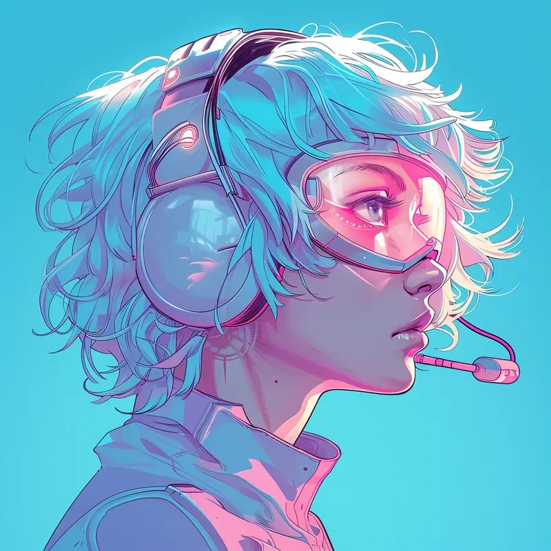Anime Futurism NFT Social Media Pfps Midjourney Prompt | PromptBase