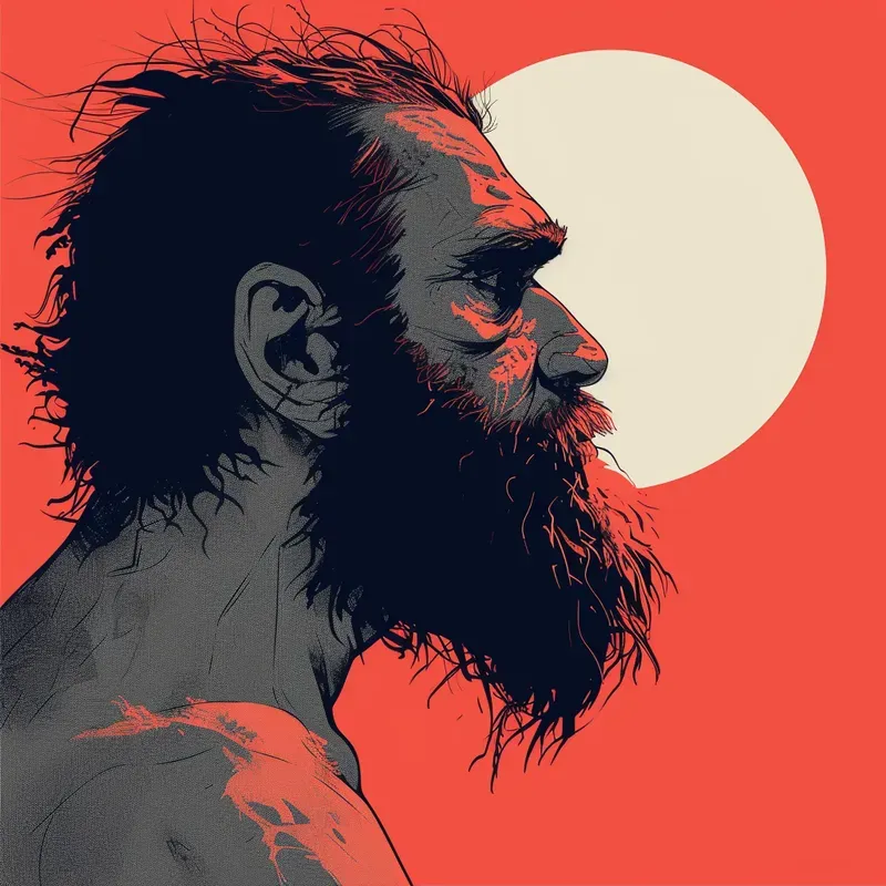 Neanderthal Ancient Anime Pfp Images Midjourney Prompt | PromptBase